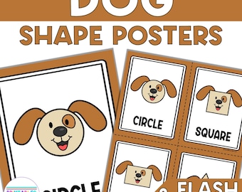 Dog 2D Shape Matching Clip Cards | Printable Math Activity for ...