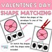 Valentine's Day 2D Shape Matching Clip Cards | Printable Math Activity ...