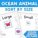 Ocean Animals Sort by Size Activity | Size Sorting Mats for Preschool ...