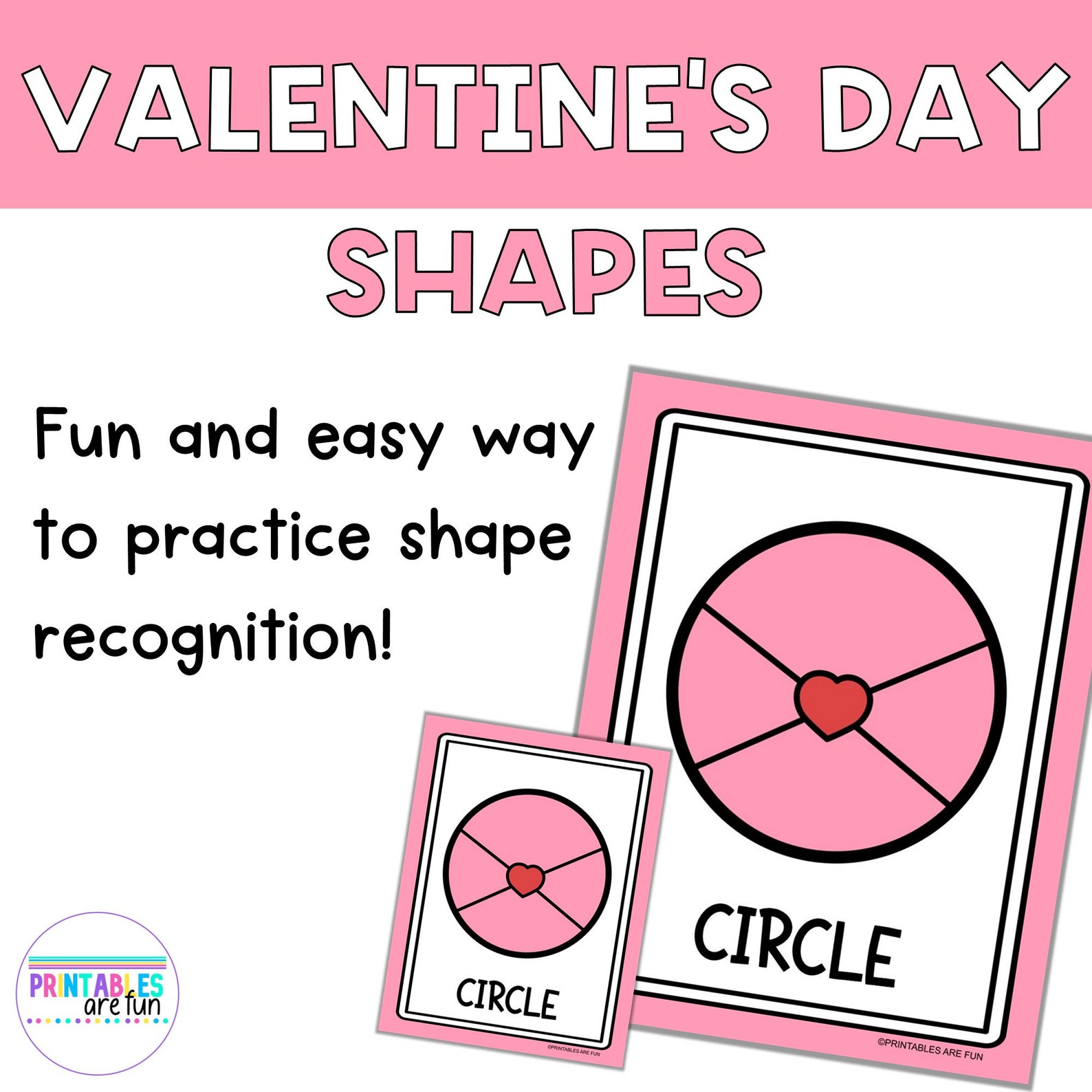 Valentine's Day 2D Shape Posters and Flash Cards | Printable Math ...