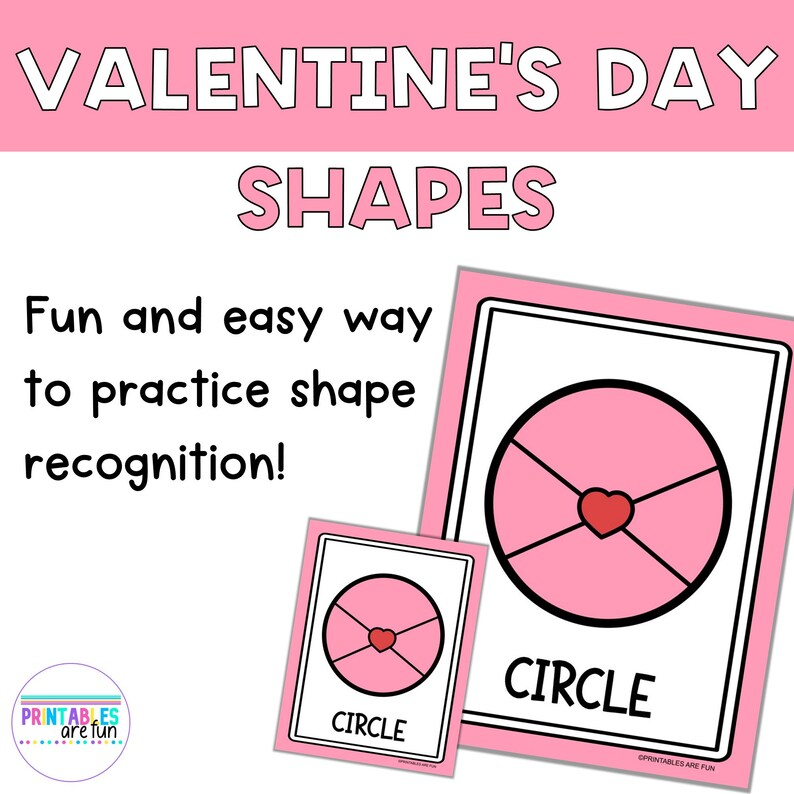 Valentine's Day 2D Shape Posters and Flash Cards | Printable Math ...