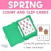 Spring Count and Clip Cards 1-20 | Math Task Cards | Printable Counting ...