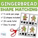Gingerbread Holiday 2D Shape Matching Clip Cards | Printable Math ...