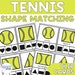 Tennis 2D Shape Matching Clip Cards | Printable Math Activity for ...