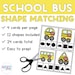 School Bus 2D Shape Matching Clip Cards | Printable Math Activity for ...