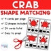Crab 2D Shape Matching Clip Cards | Printable Math Activity for ...