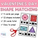Valentine's Day 2D Shape Matching Clip Cards | Printable Math Activity ...