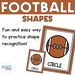 Football 2D Shape Posters and Flash Cards Printable Math Activity for ...
