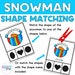Winter Snowman 2D Shape Matching Clip Cards | Printable Math Activity ...