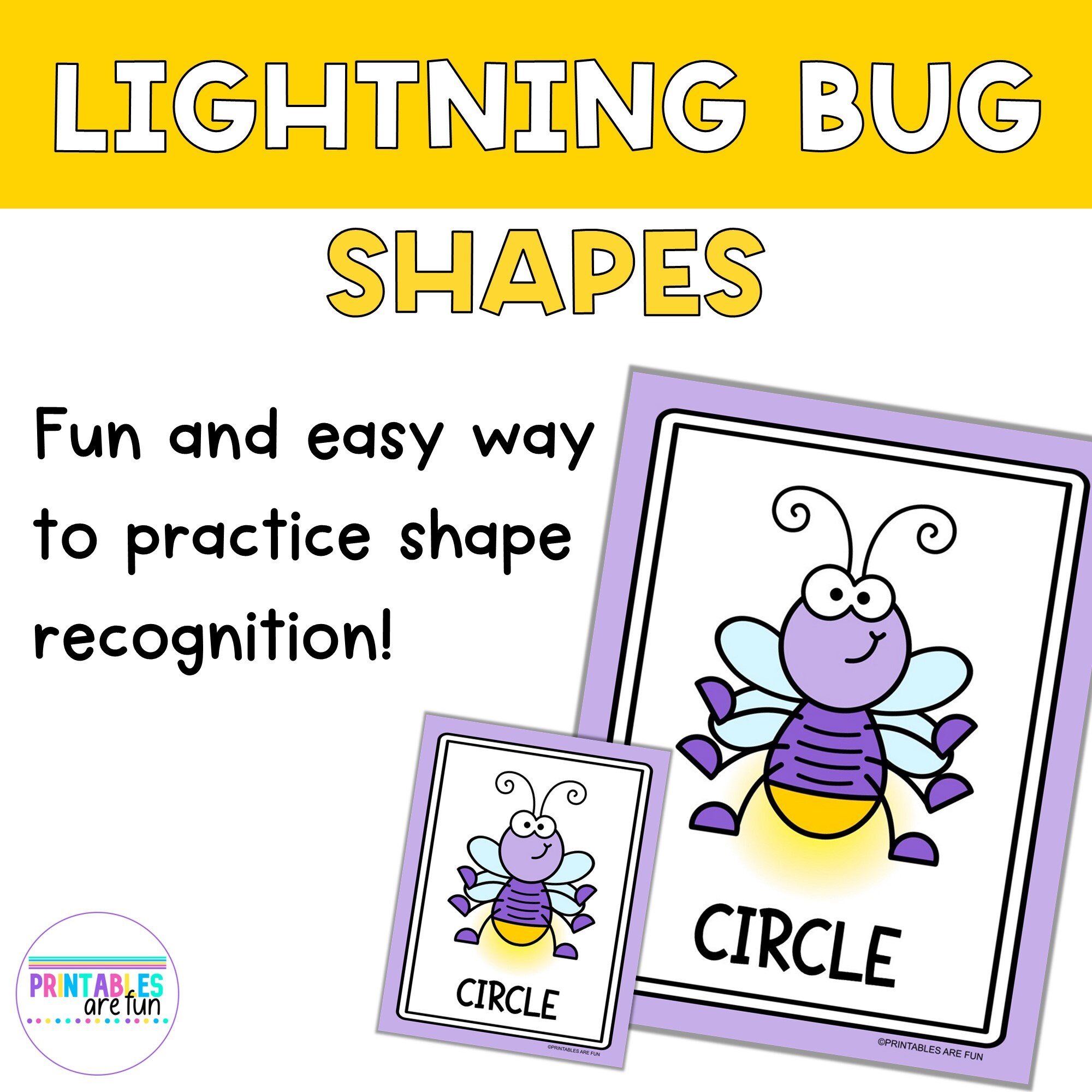 Lightning Bug 2D Shape Posters and Flash Cards | Printable Math ...