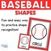 Baseball 2D Shape Posters and Flash Cards | Printable Math Activity for ...