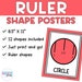 School Ruler 2D Shape Posters and Flash Cards | Printable Math Activity ...