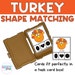 Thanksgiving Turkey 2D Shape Matching Clip Cards | Printable Math ...