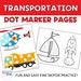Transportation Do A Dot Printable | Dot Marker Pages for Kids | Fine ...