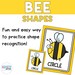 Bee 2D Shape Posters and Flash Cards | Printable Math Activity for ...