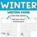 Winter Writing Paper for Kids | Printable Lined Paper | Story Writing ...