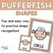 Pufferfish 2D Shape Posters and Flash Cards | Printable Math Activity ...
