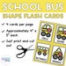School Bus 2D Shape Posters and Flash Cards Printable Math Activity for ...