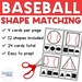 Baseball 2D Shape Matching Clip Cards Math Task Cards Printable Shapes ...