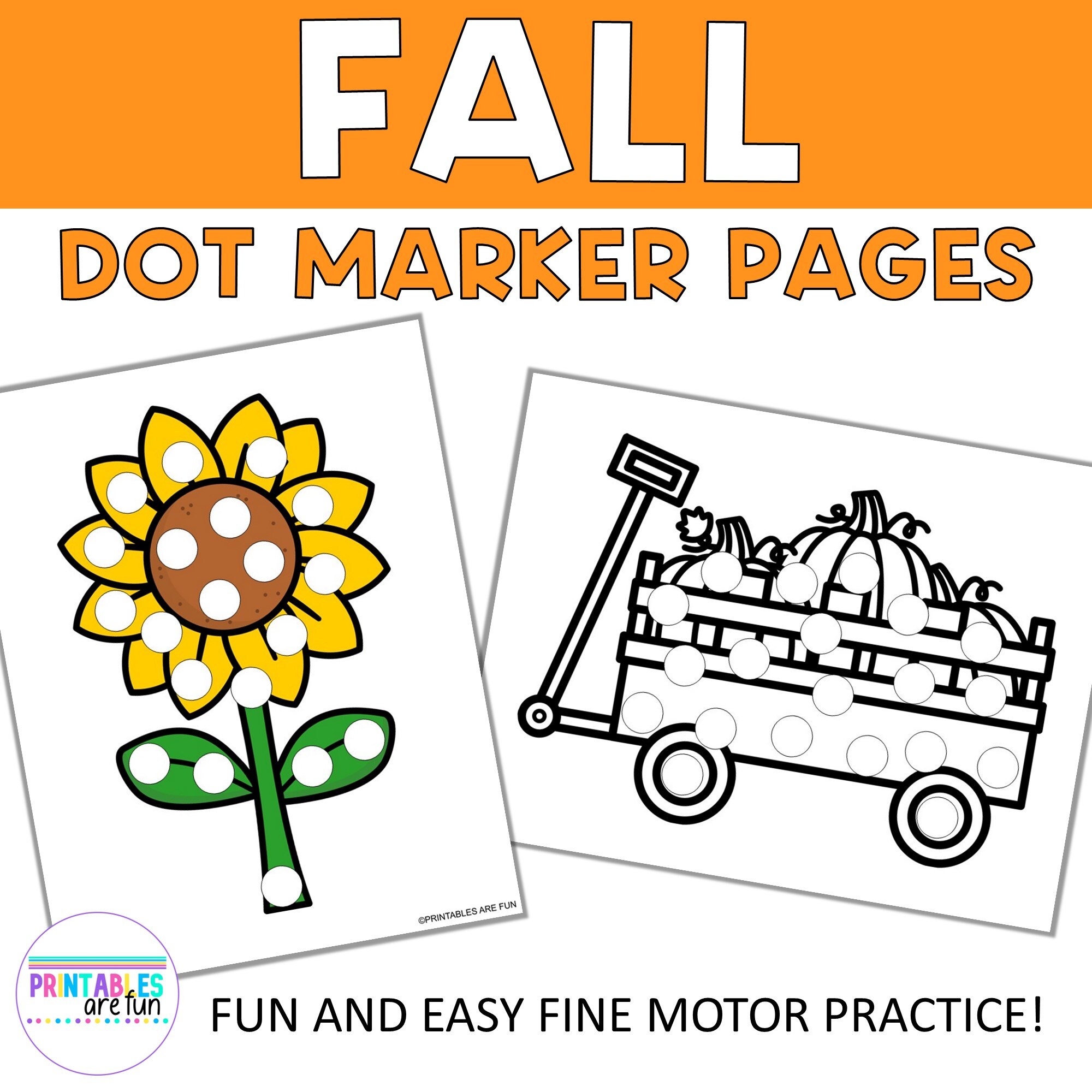 Fall Do A Dot Printable | Dot Marker Pages for Kids | Fine Motor ...