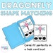 Dragonfly 2D Shape Matching Clip Cards | Printable Math Activity for ...