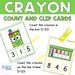 School Crayon Count and Clip Cards 1-10 | Math Task Cards | Printable ...