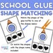 School Glue 2D Shape Matching Clip Cards | Printable Math Activity for ...