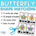 Butterfly 2D Shape Matching Clip Cards Printable Math Activity for ...