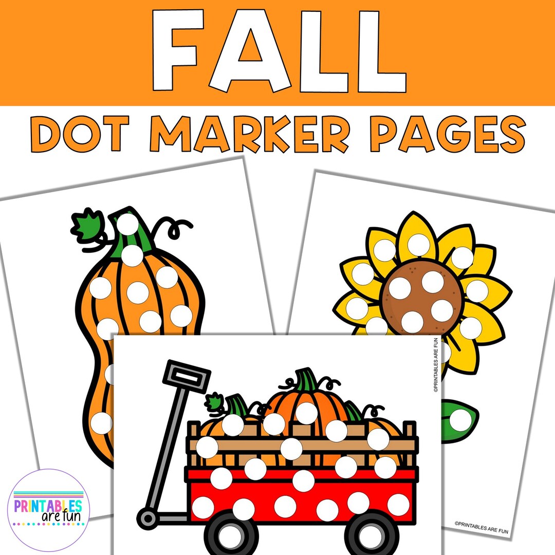 Fall Do A Dot Printable | Dot Marker Pages for Kids | Fine Motor ...