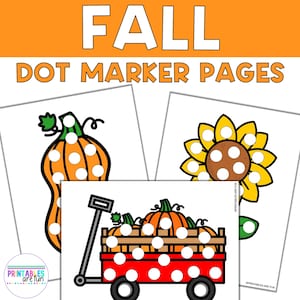 Fall Do A Dot Printable | Dot Marker Pages for Kids | Fine Motor ...