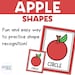Fall Apple 2D Shape Posters and Flash Cards | Printable Math Activity ...