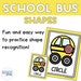 School Bus 2D Shape Posters and Flash Cards | Printable Math Activity ...