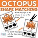 Octopus 2D Shape Matching Clip Cards | Printable Math Activity for ...