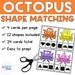 Octopus 2D Shape Matching Clip Cards | Printable Math Activity for ...