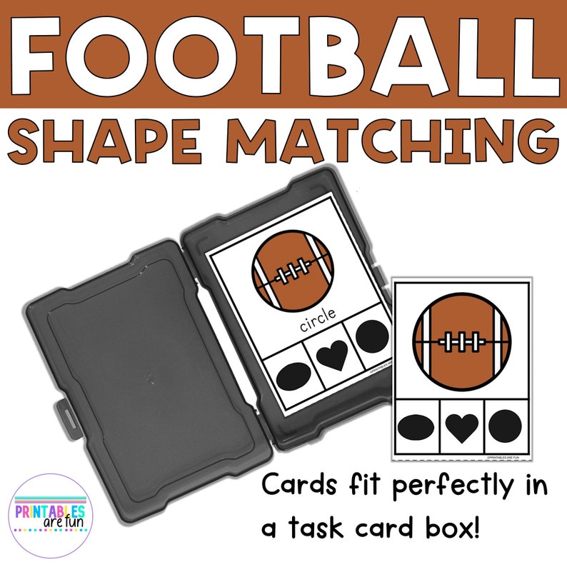 Football 2D Shape Matching Clip Cards | Printable Math Activity for ...