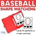 Baseball 2D Shape Matching Clip Cards Math Task Cards Printable Shapes ...