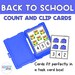 Back to School Count and Clip Cards 1-20 Math Task Cards Printable ...