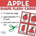 Fall Apple 2D Shape Posters and Flash Cards | Printable Math Activity ...