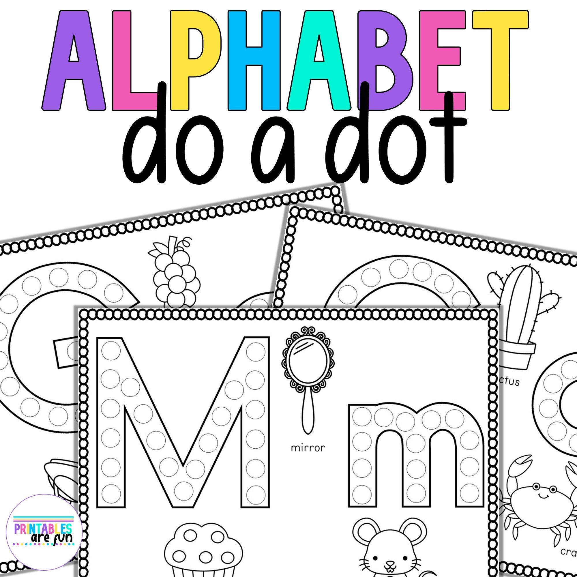 Alphabet Do A Dot Printable, Preschool Activity, Fine Motor, Dot Marker ...