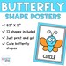 Butterfly 2D Shape Posters and Flash Cards | Printable Math Activity ...