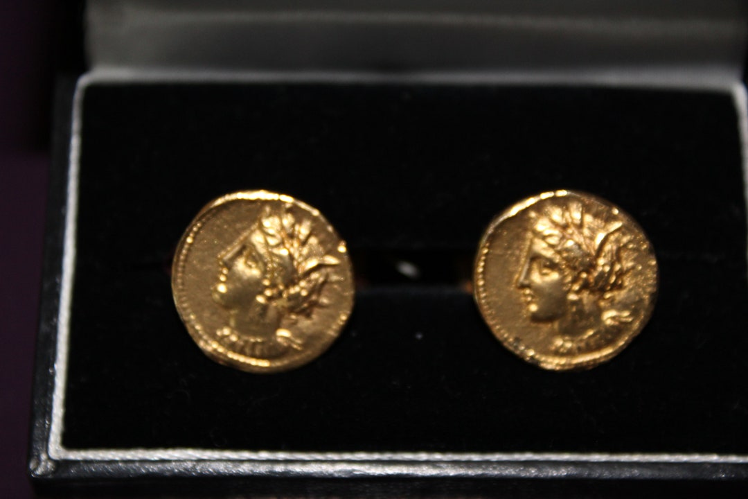 Gold Coin Cufflinks | Roman Coin | Coin Cufflinks | Mens Jewelry ...