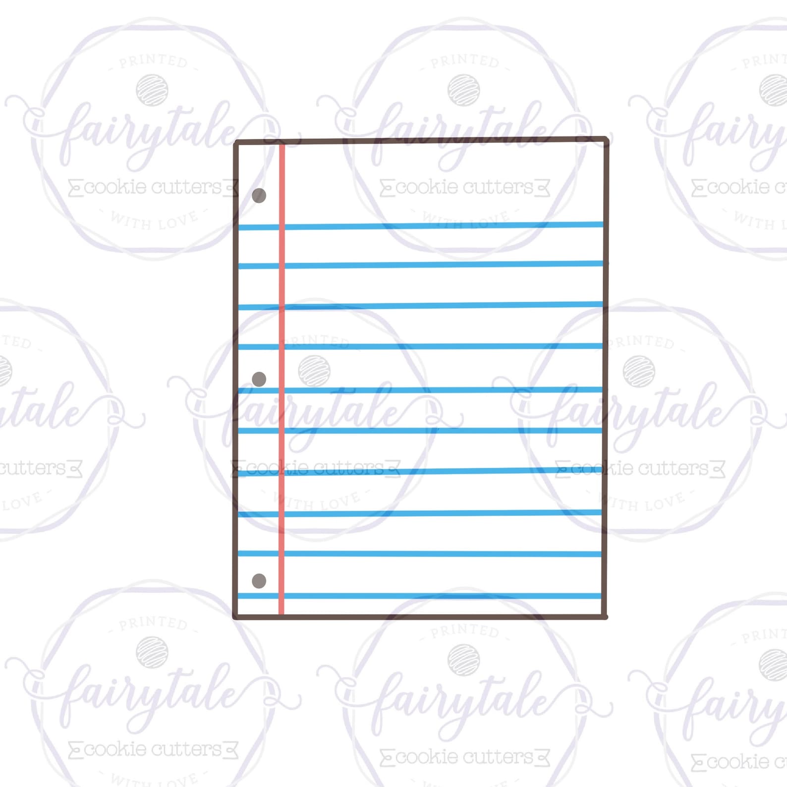 Notebook Paper Cookie Cutter - Back to School / Teacher Appreciation - Etsy