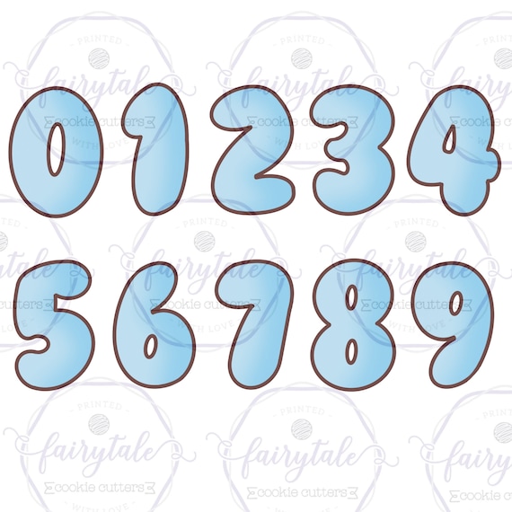 Bubble Number Set / Bubble Number Cookie Cutters | Etsy