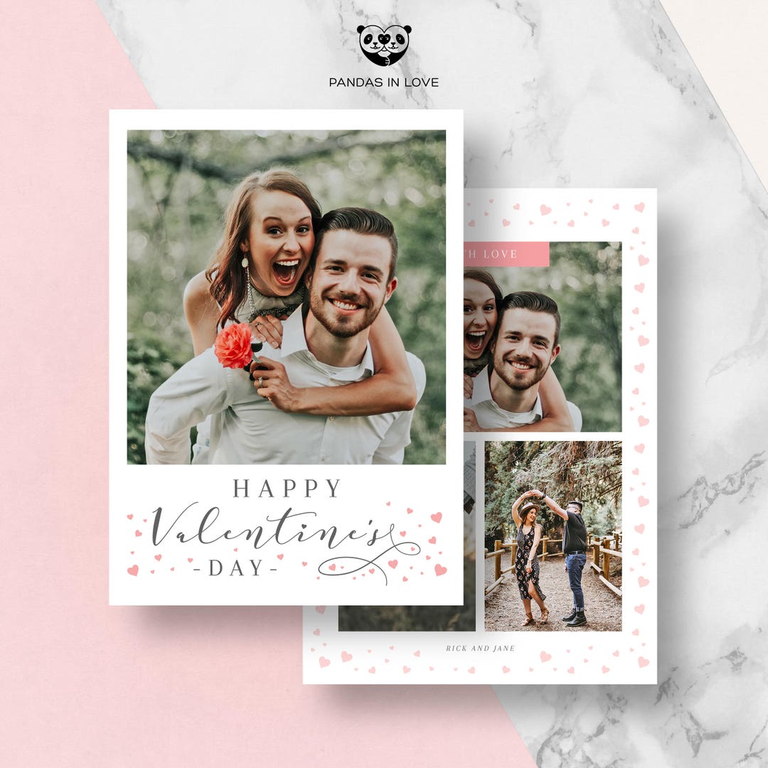 Valentine's Day Card Template, Valentines Day Card Photoshop Template ...