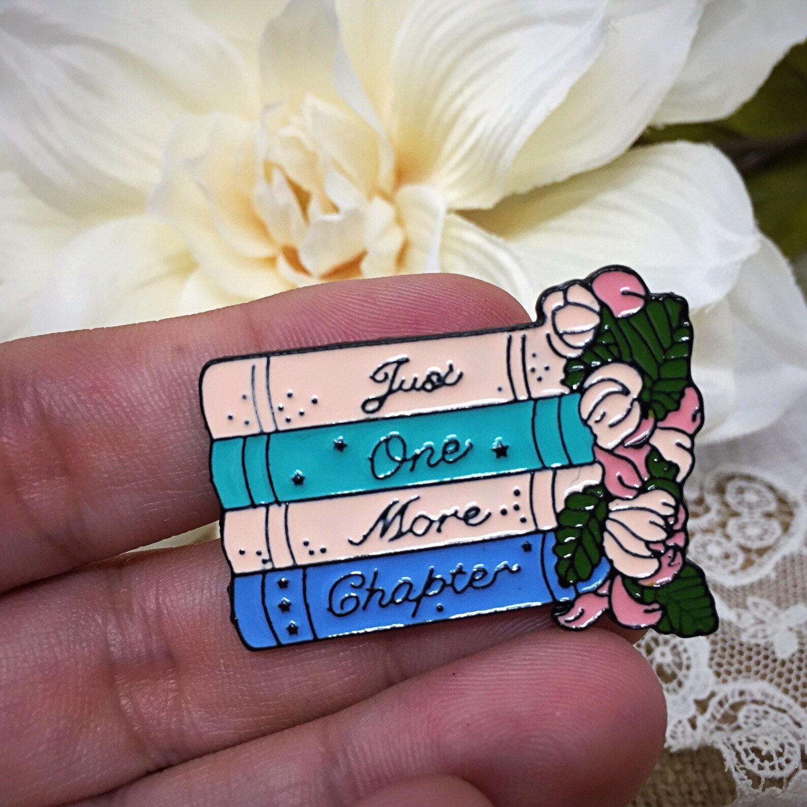 Just One More Chapter Soft Enamel Pin for the Booklover | Etsy