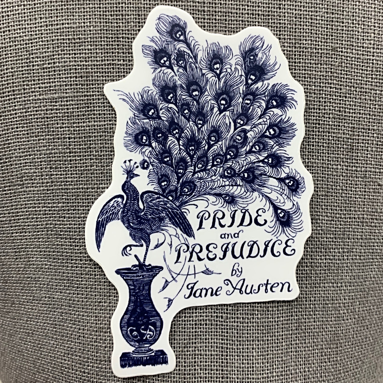 Pride and Prejudice Peacock Cover by Jane Austen Vinyl Die-Cut | Etsy