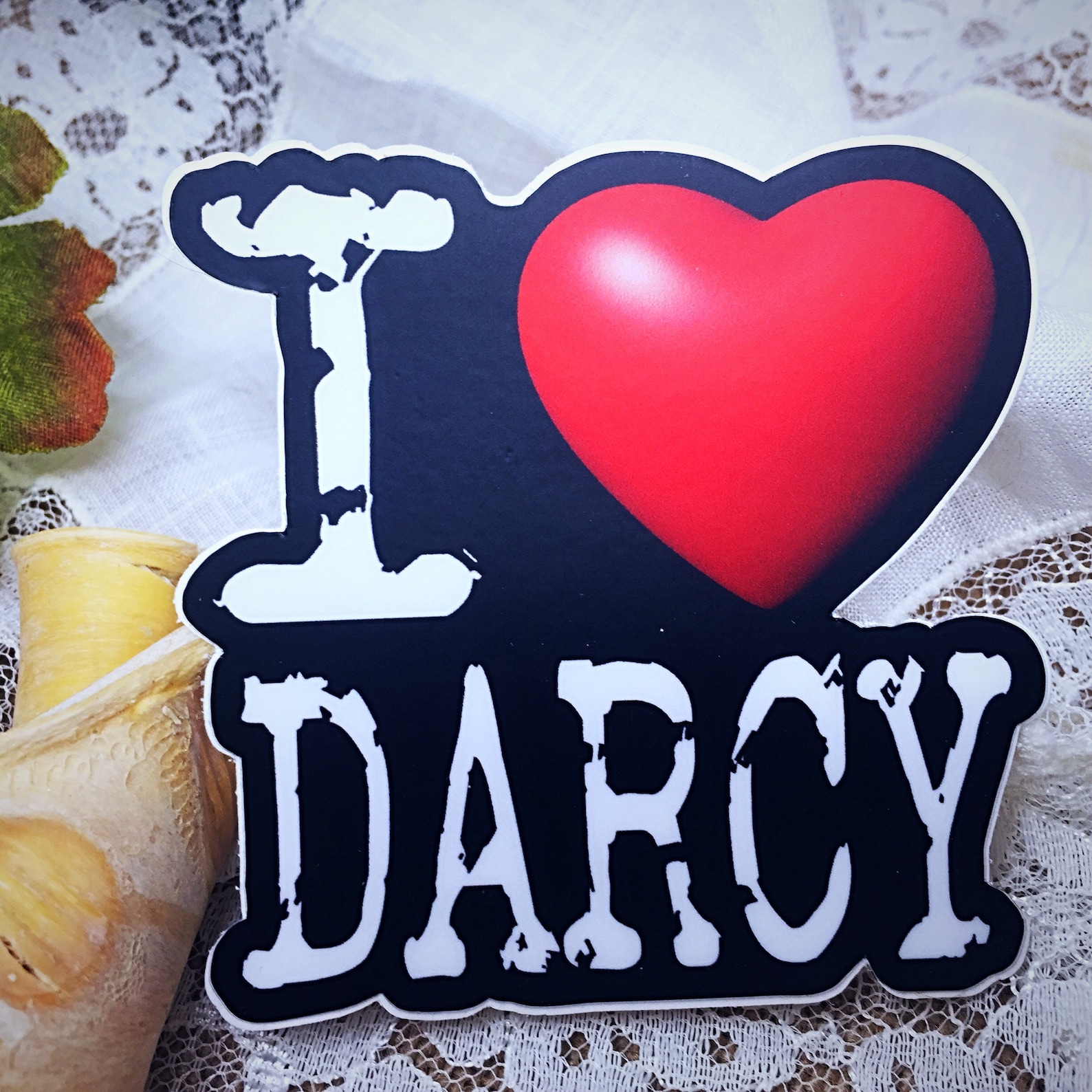 I Love Darcy Die Cut Vinyl Sticker Mr Darcy From Jane - Etsy
