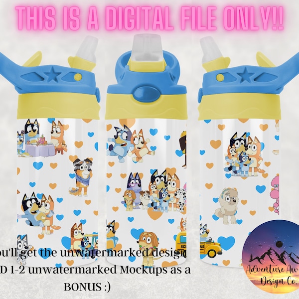 Bluey Toddler Sippy Cup Sublimation - Etsy