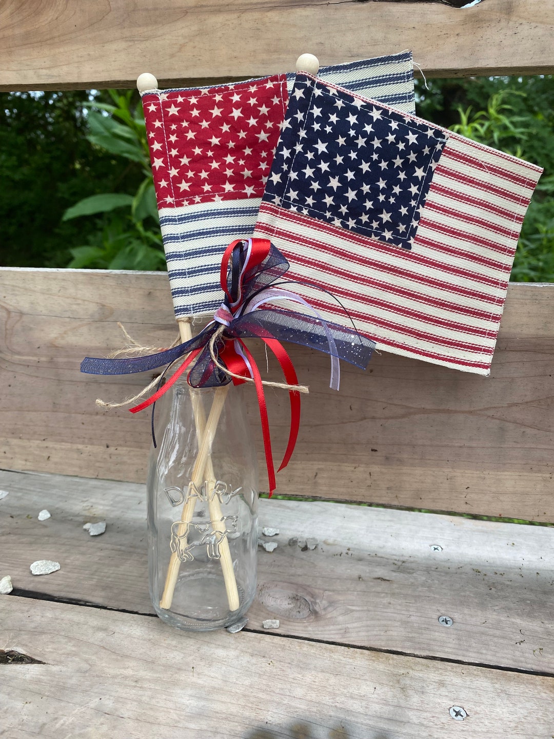 American Flag Decor, Fourth of July Flag, Memorial Day Decor, Memorial ...