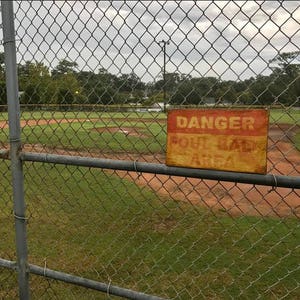 Retro Wood Baseball danger Foul Ball Area Sign - Etsy